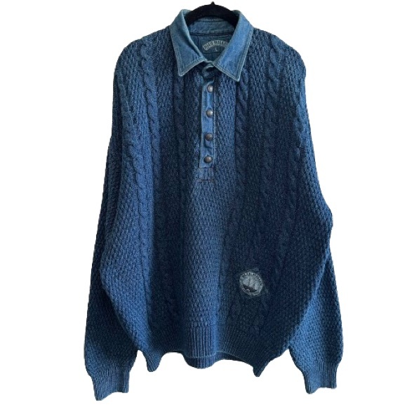Blue Willi's | Sweaters | Vintage Blue Willis Pure Indigo Dyed Cotton ...